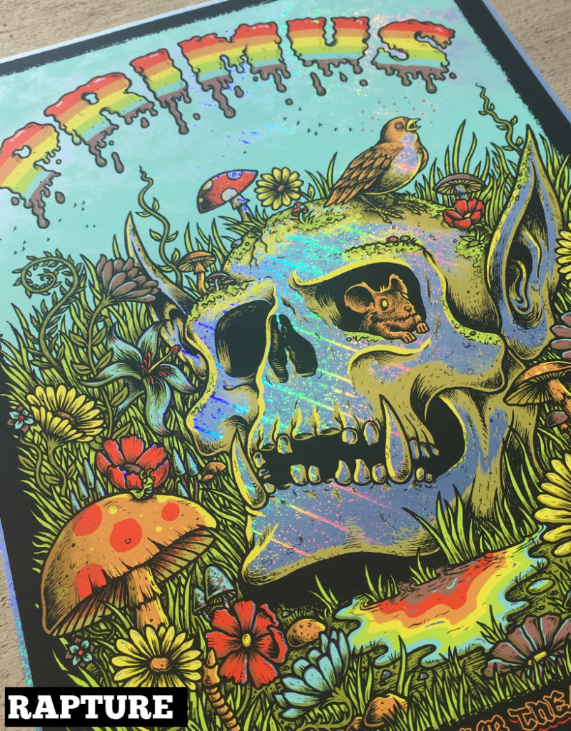 Primus – “Rainbow Goblins” (Akron OH) poster, 2017 : Scraped Knee